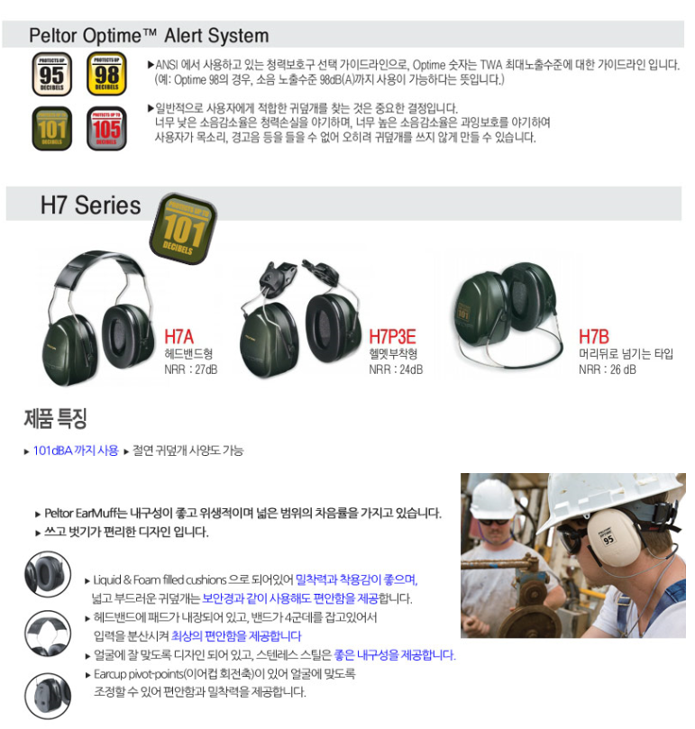 [3M}귀덮개 H7A/H7P3E