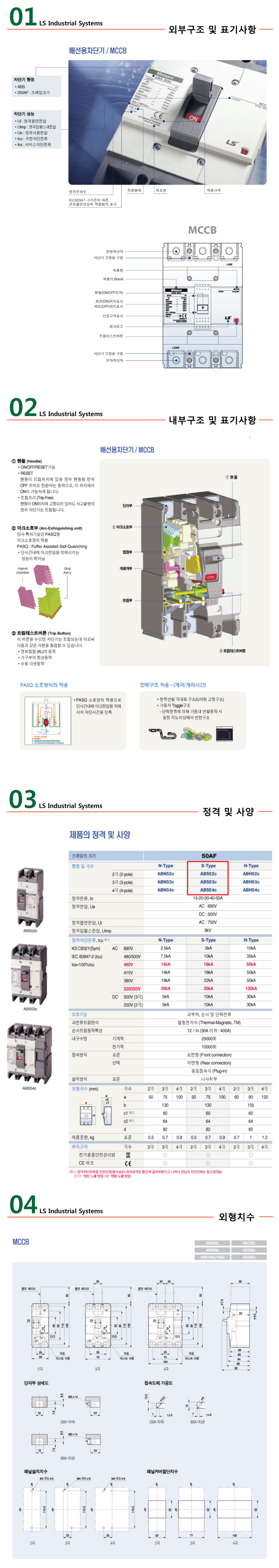 [LS]배선차단기 ABN 54C 4P 30KA